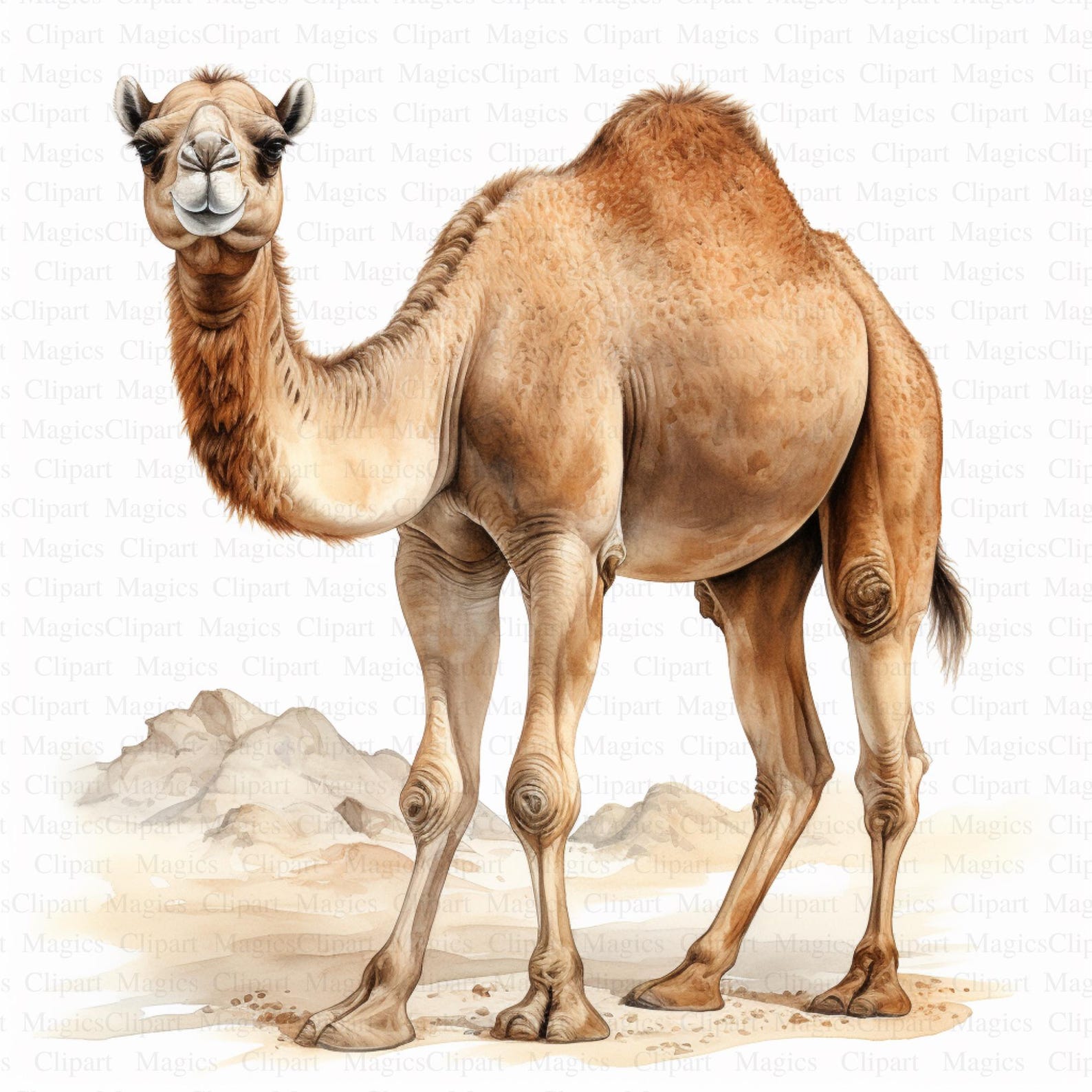Watercolor Camel Clipart 5 High Quality Jpgs Instant Digital Download ...