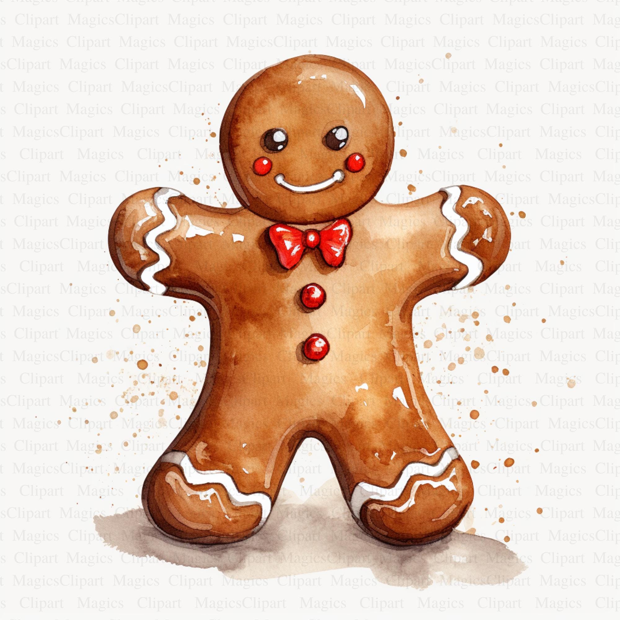 Gingerbread Man Clipart 5 High Quality Jpgs Digitaldownload ...