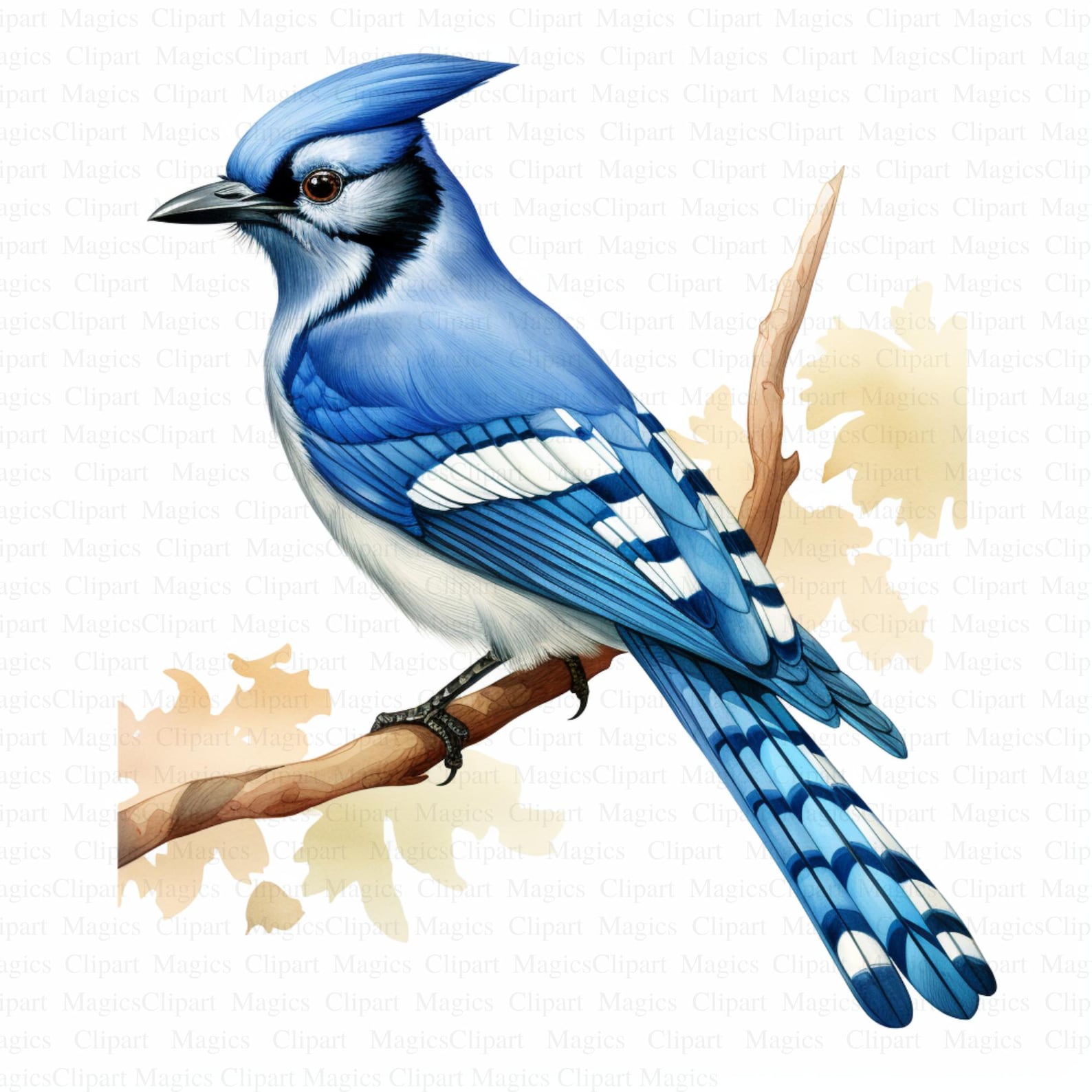 Blue Jay Clipart 5 High Quality Jpgs Digitaldownload Card Making ...