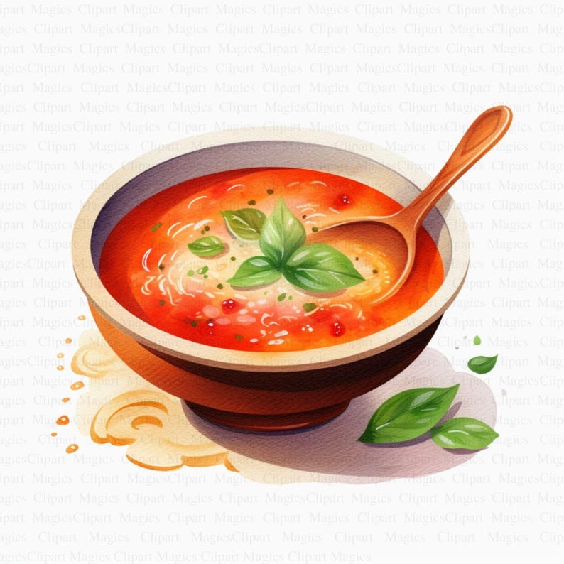 Soup Clipart 5 High Quality Jpgs Instant Digital Download Card Making ...