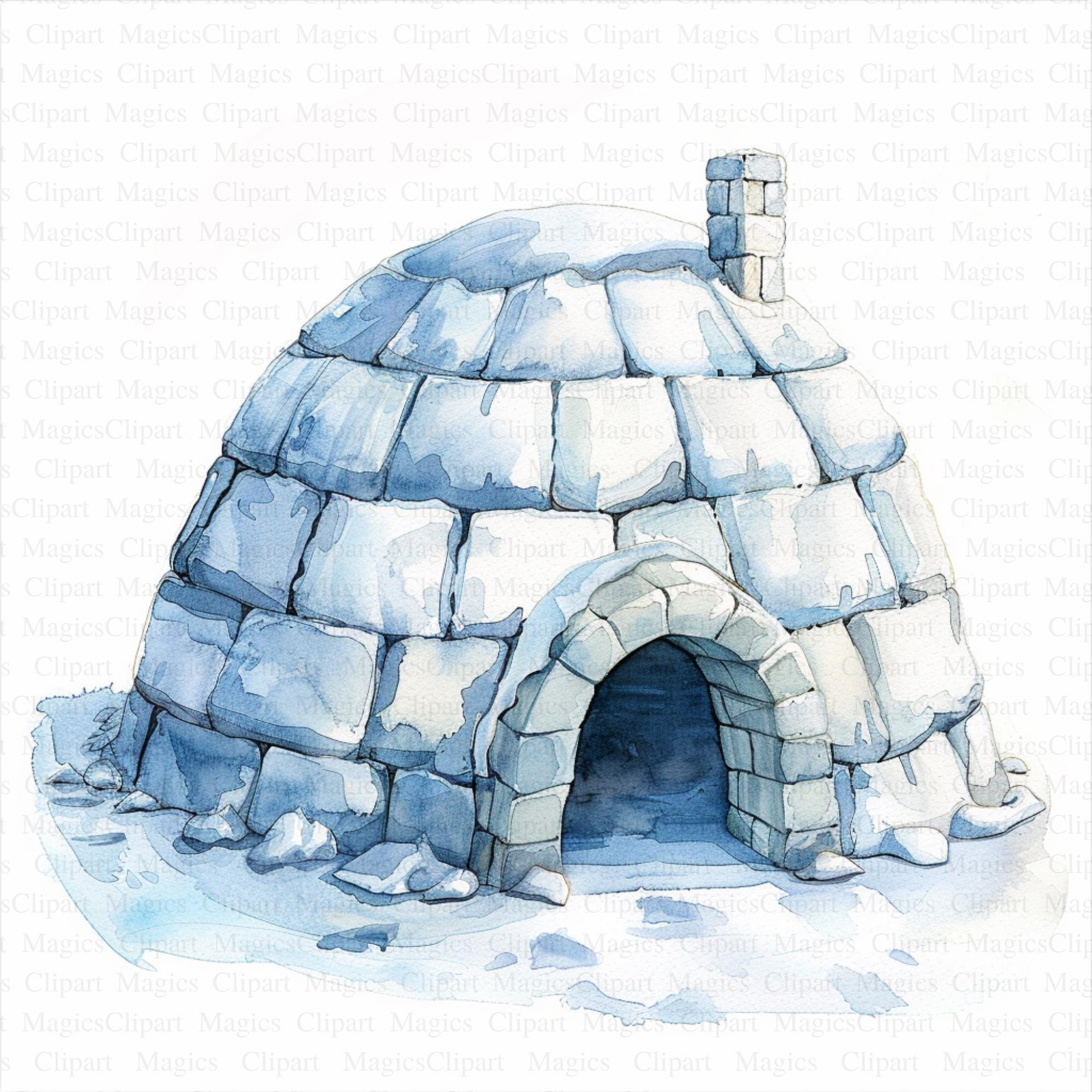 Igloo Clipart 5 High Quality Jpgs Instant Digital Download Scrapbooking ...