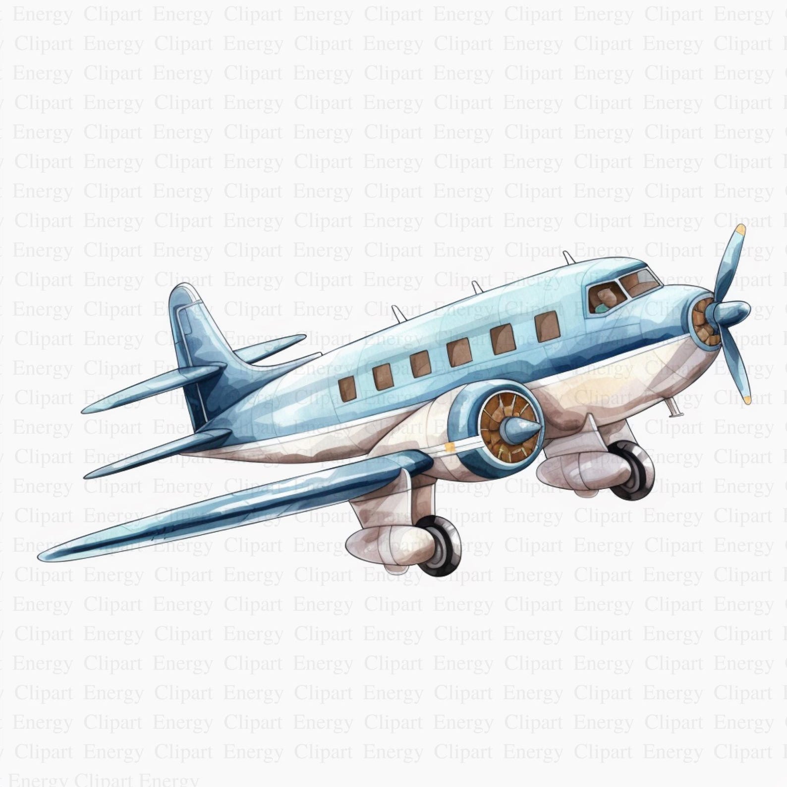 Airplane Clipart 5 High Quality Jpgs Digital Download Airplane Clipart ...