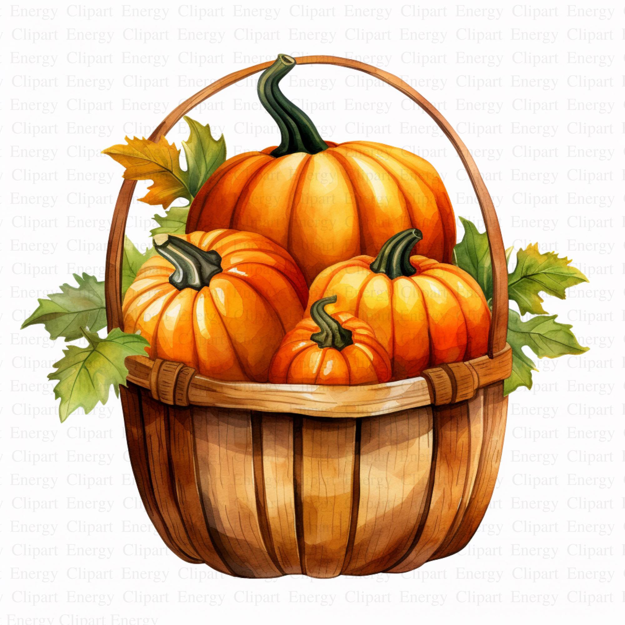 Pumpkin Clipart 5 High Quality Jpgs Instant Digital Download Halloween ...