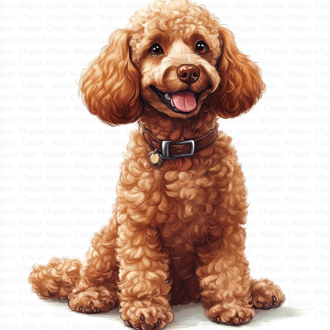 Poodle Clipart 5 High Quality Jpgs Digital Download Art Pudel Clipart ...