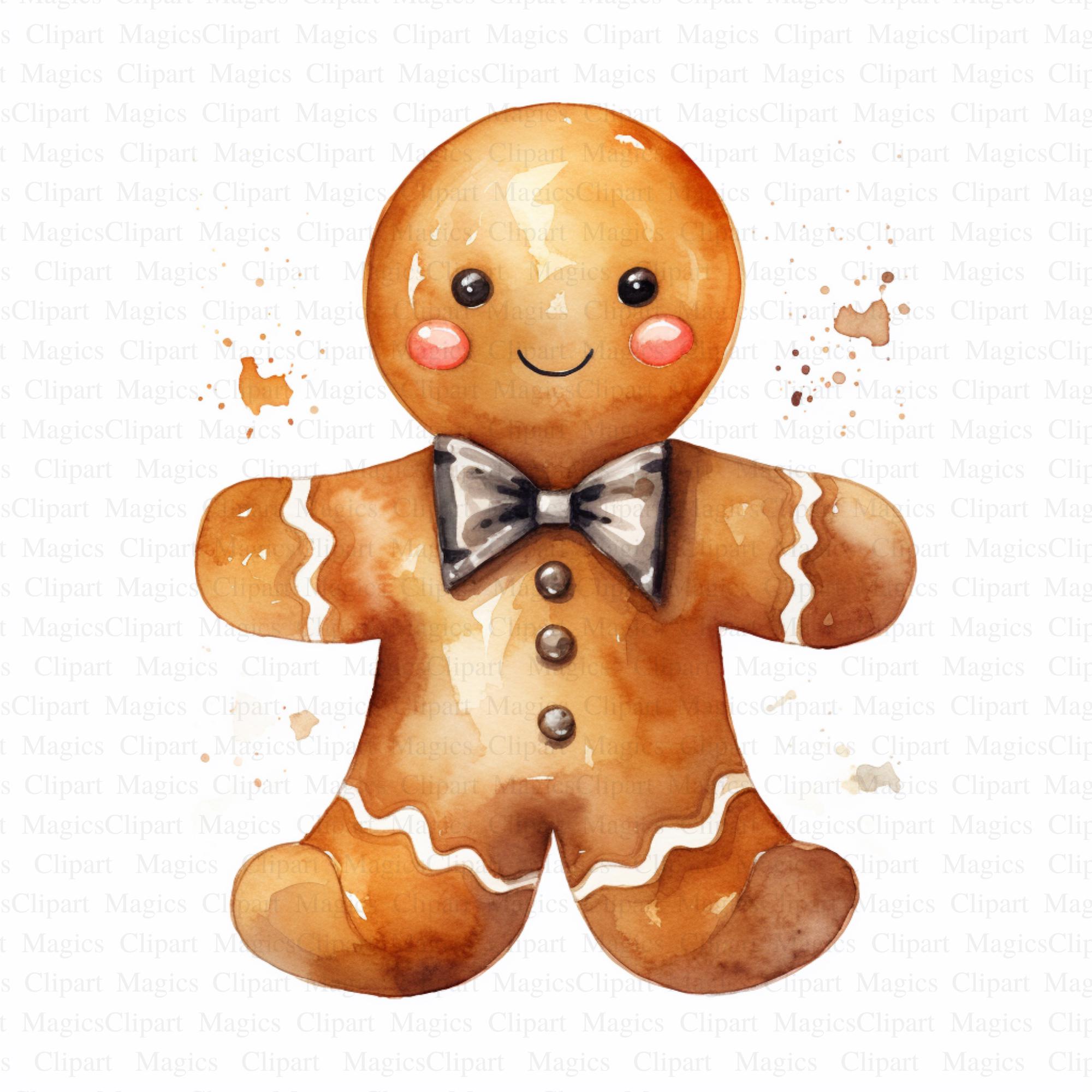 Gingerbread Man Clipart | 5 High Quality Jpgs | Digital Download ...
