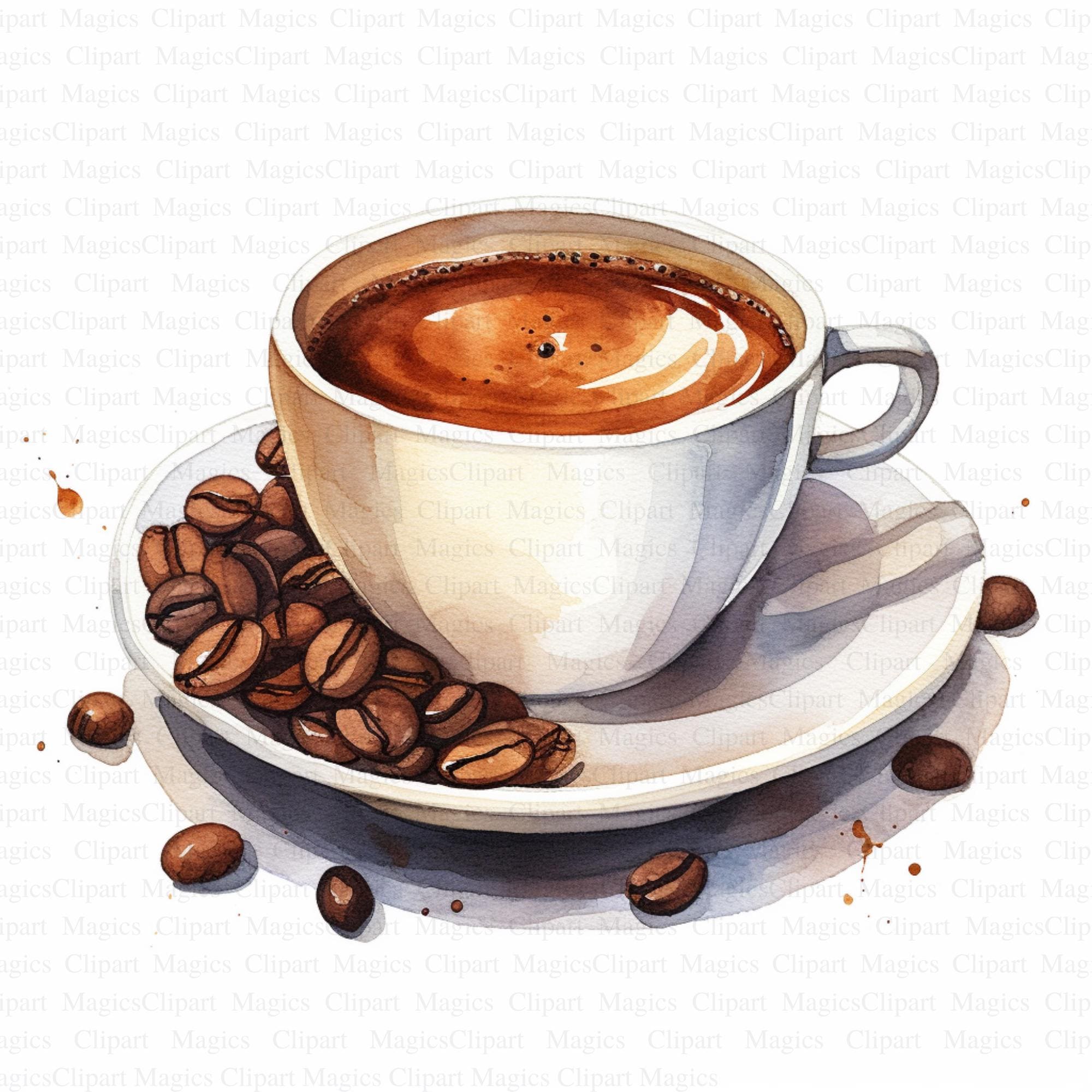 Coffee Clipart 5 High Quality Jpgs Digital Download Food Clipart Coffee ...