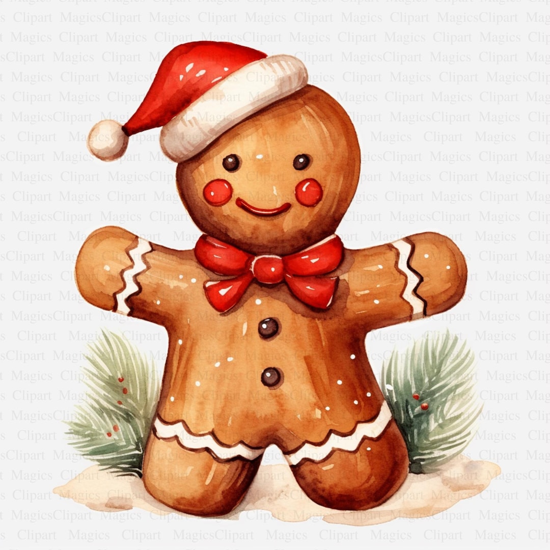 Gingerbread Man Clipart 5 High Quality Jpgs Digitaldownload Cookie ...
