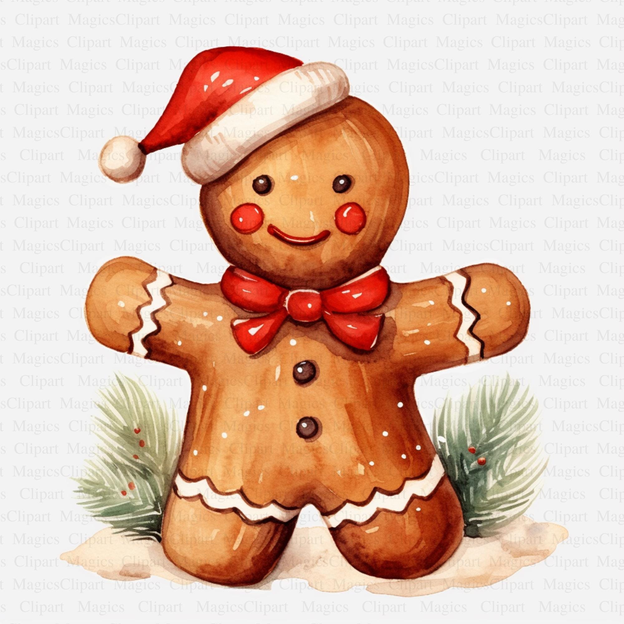 Gingerbread Man Clipart 5 High Quality Jpgs Digitaldownload Cookie ...