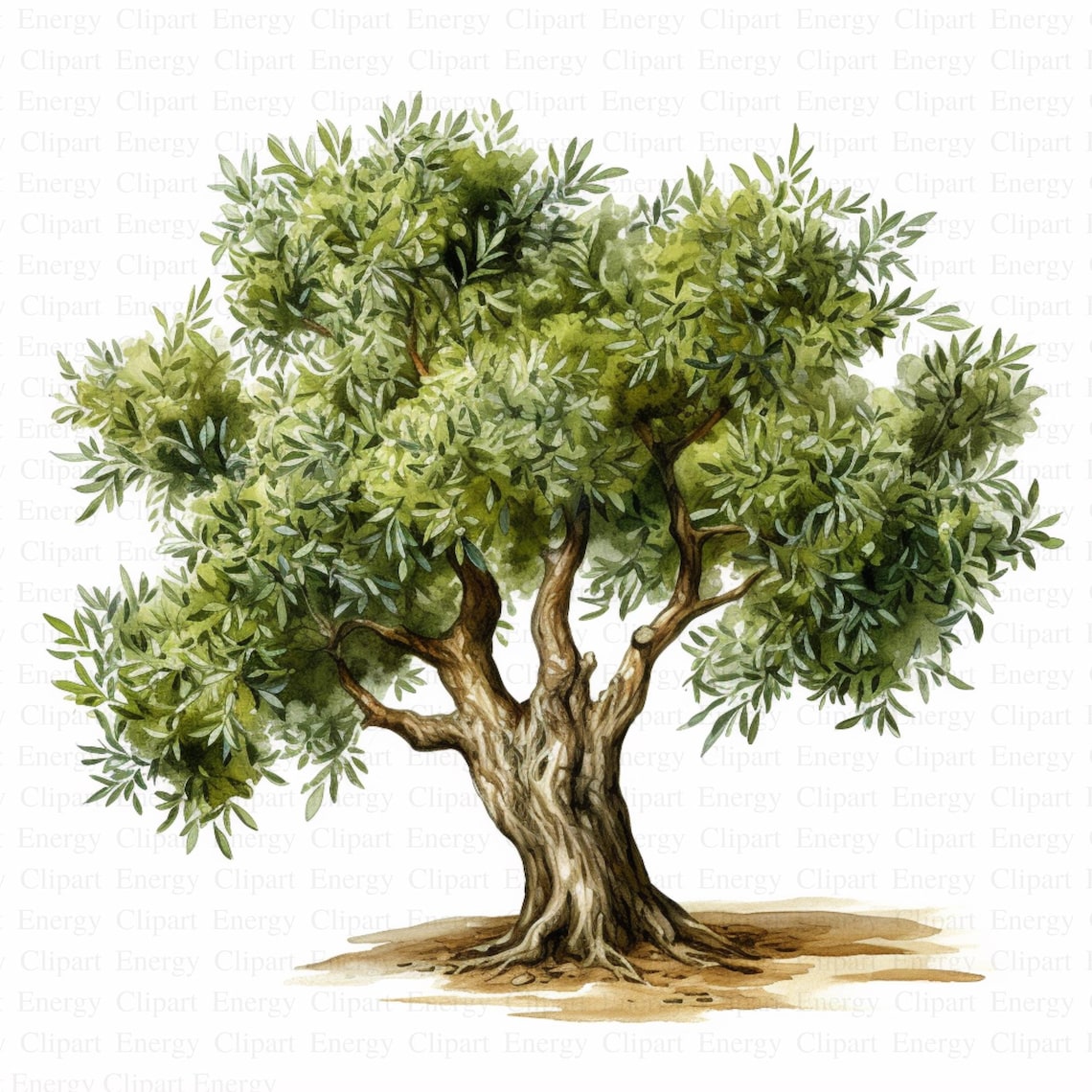 Olive Trees Clipart 5 High Quality Jpgs Digitaldownload Card Making ...