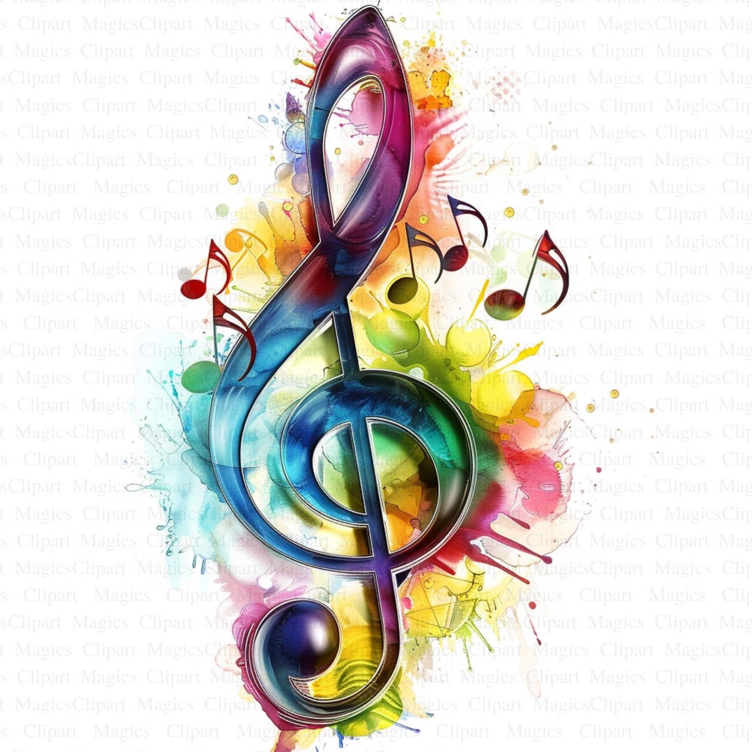 Music Notes Clipart | 5 High Quality Jpgs | Digital Download ...