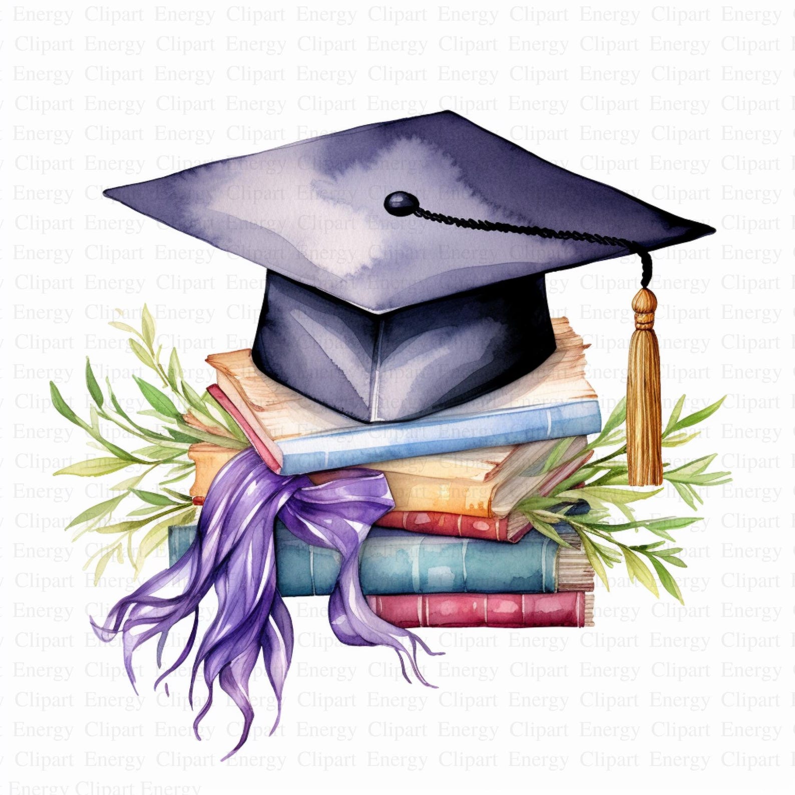Graduation Cap Clipart 5 High Quality Jpgs Digital Download Graduation ...