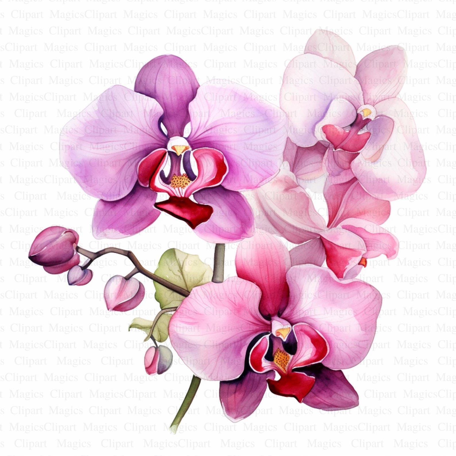 Orchid Clipart | Botanical Art, Scrapbooking (digital Download) - Etsy