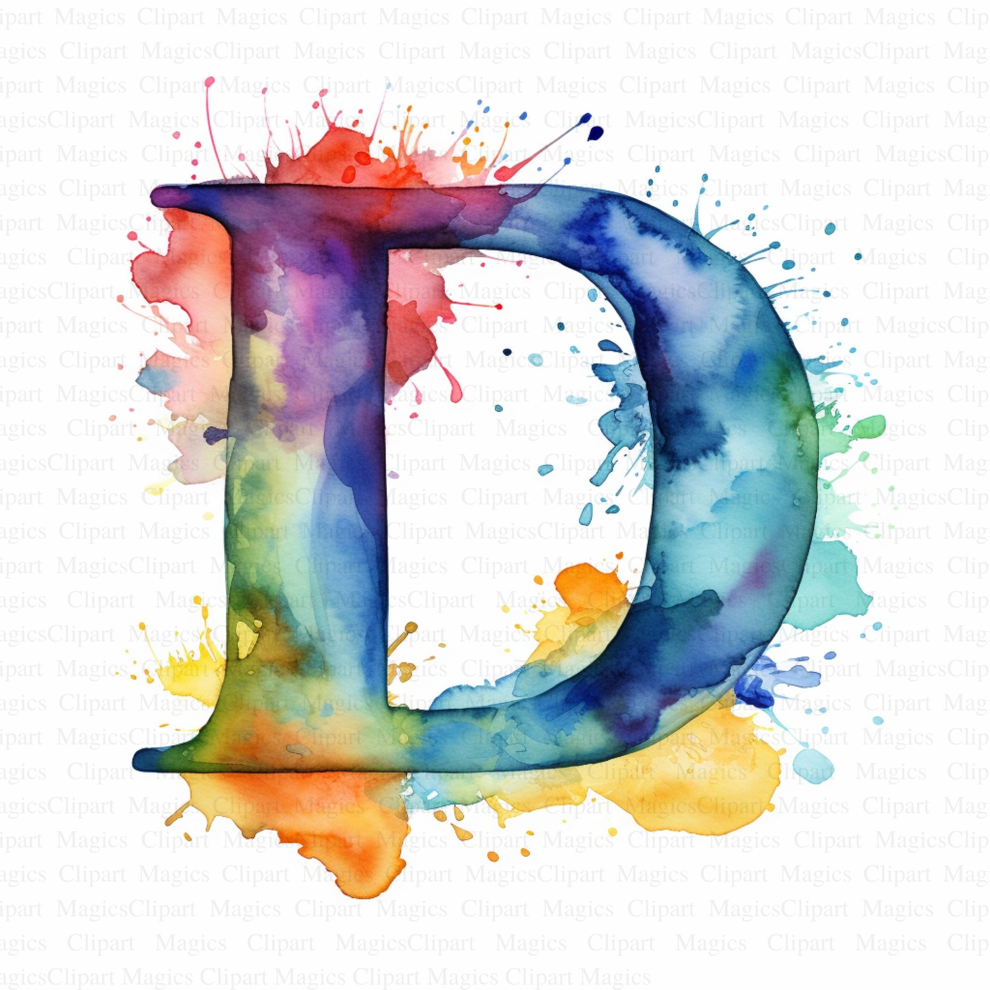 Letter D Clipart 5 High Quality Jpgs Digitaldownload Card Making ...