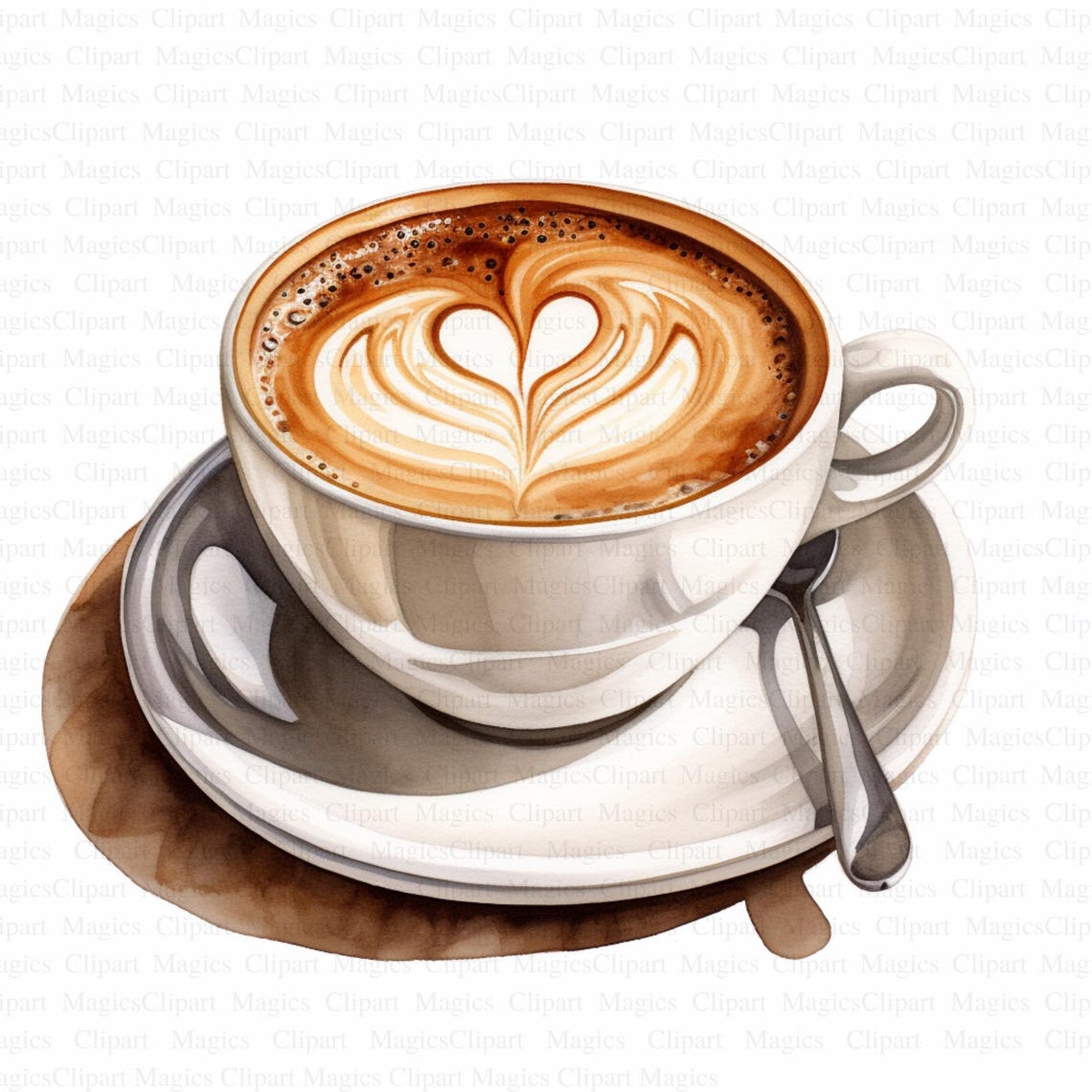 Coffee Clipart 5 High Quality Jpgs Digital Download Food Clipart Coffee ...