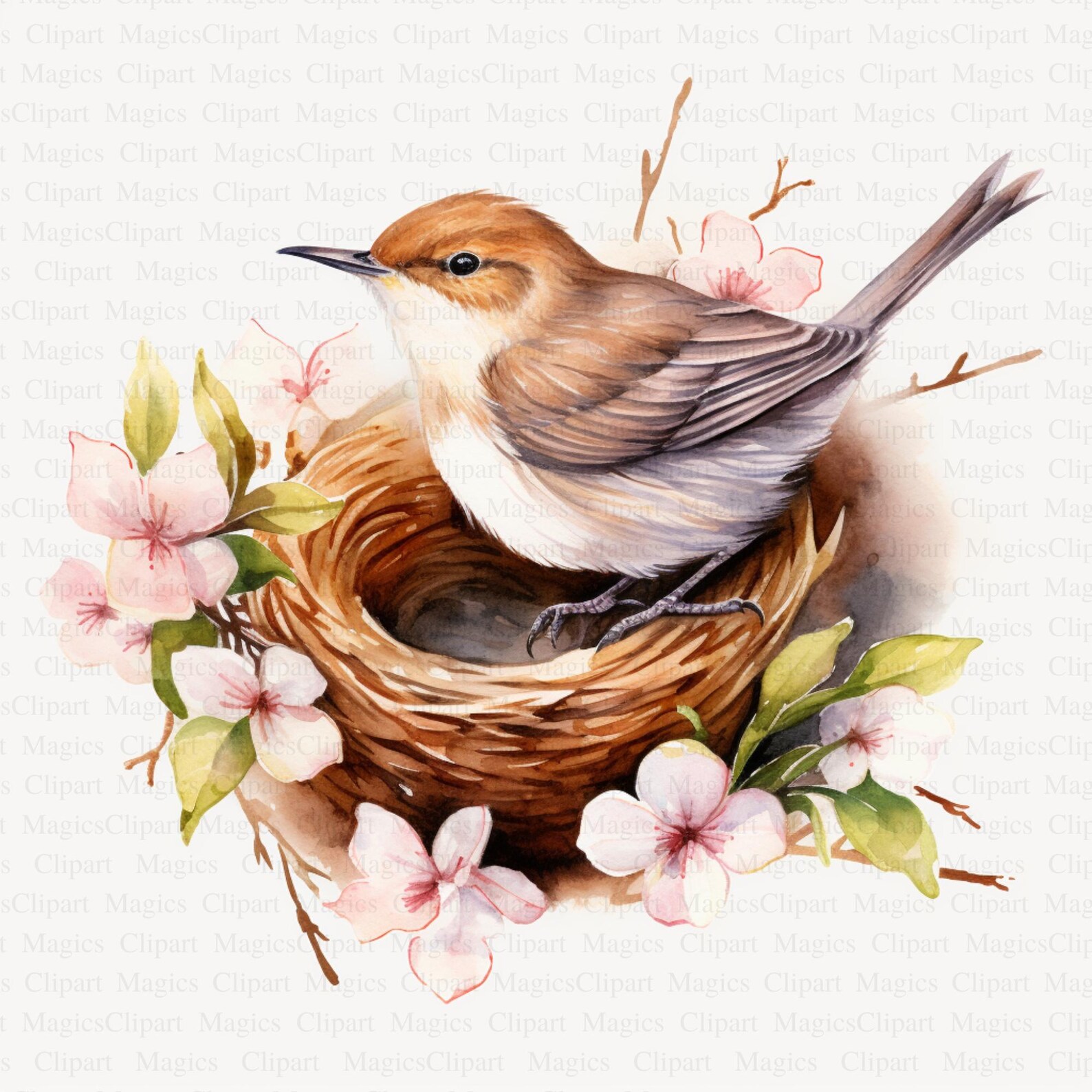 Wren Clipart | 5 High Quality Jpgs | Digital Download | Card Making ...