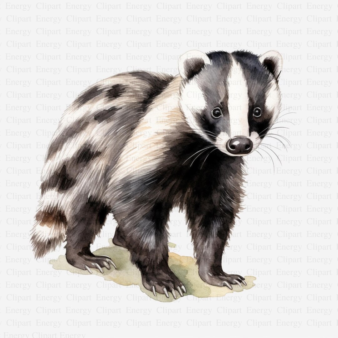 Badger Clipart 5 High Quality Jpgs Instant Digital Download Digital ...