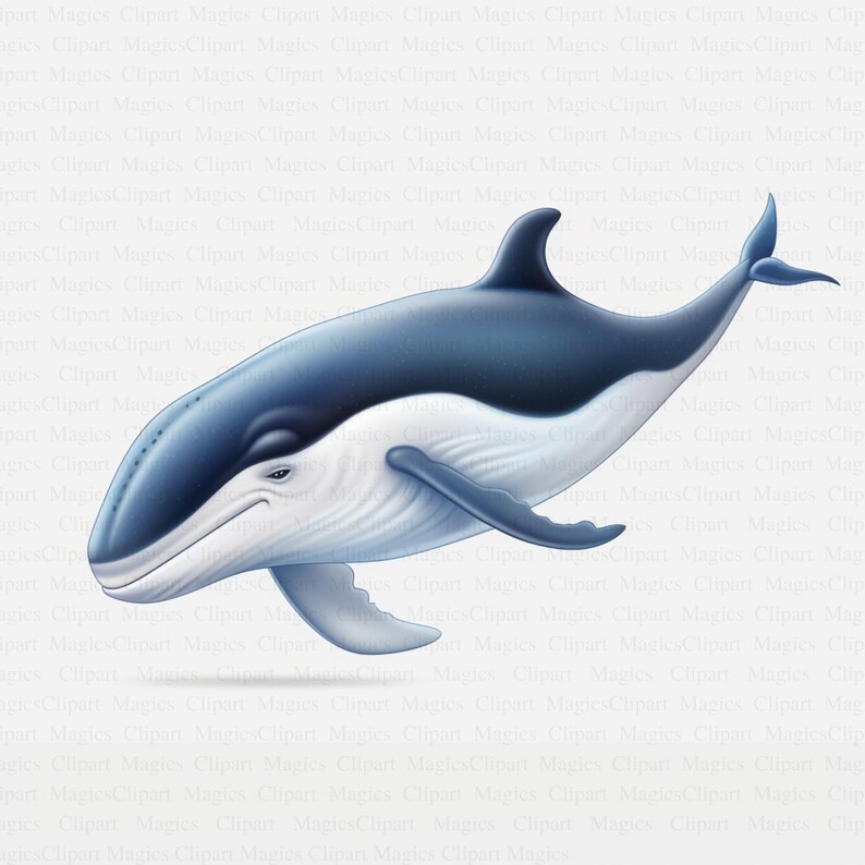 Cartoon Whale Clipart 5 High Quality Jpgs Digital Download Whale ...