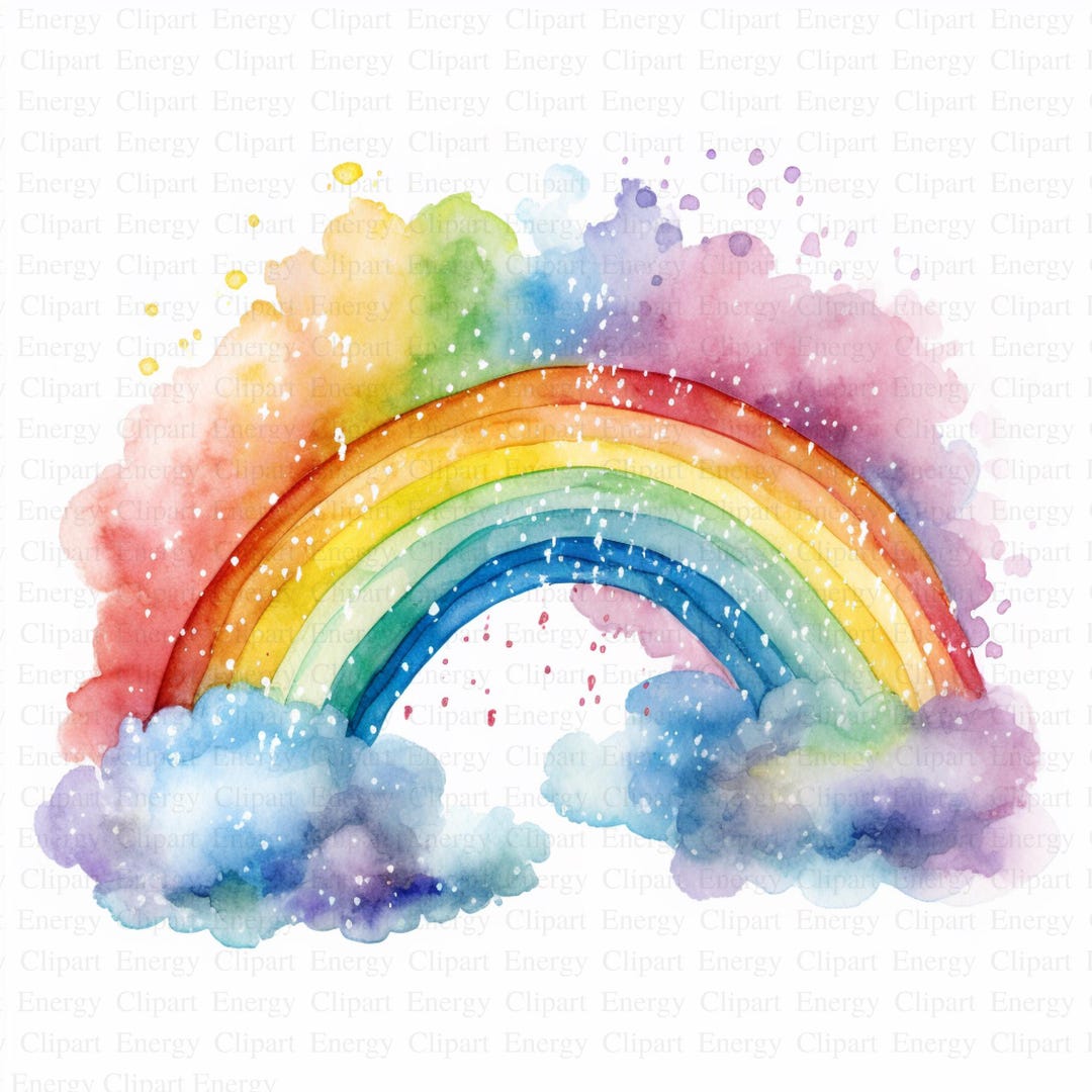 Rainbow Clipart | 5 High Quality Jpgs | Instant Digital Download ...