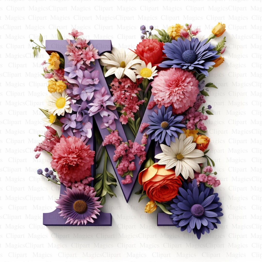 Letter M Clipart 5 High Quality Jpgs Nursery Art Digitaldownload ...