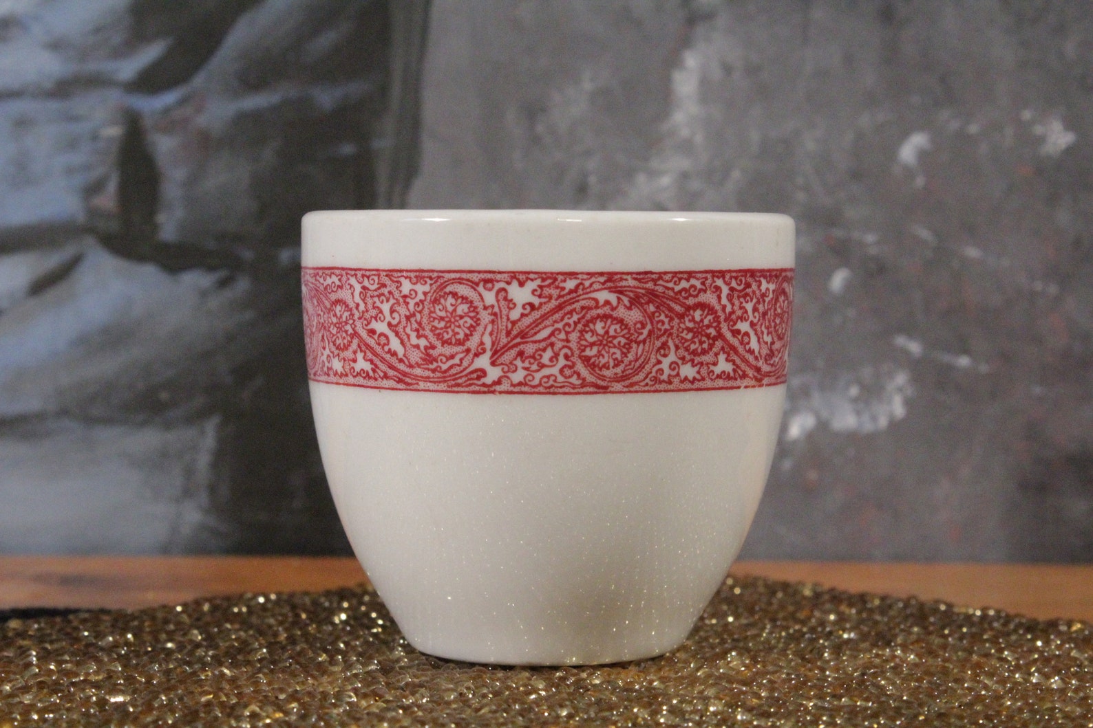 Vintage Shenango China Demi Mug Red White Demitasse Cup - Etsy