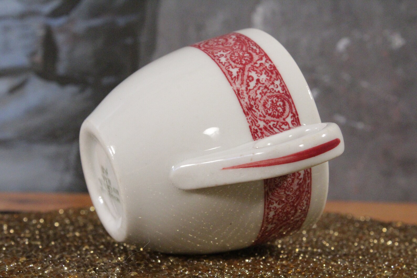 Vintage Shenango China Demi Mug Red White Demitasse Cup - Etsy