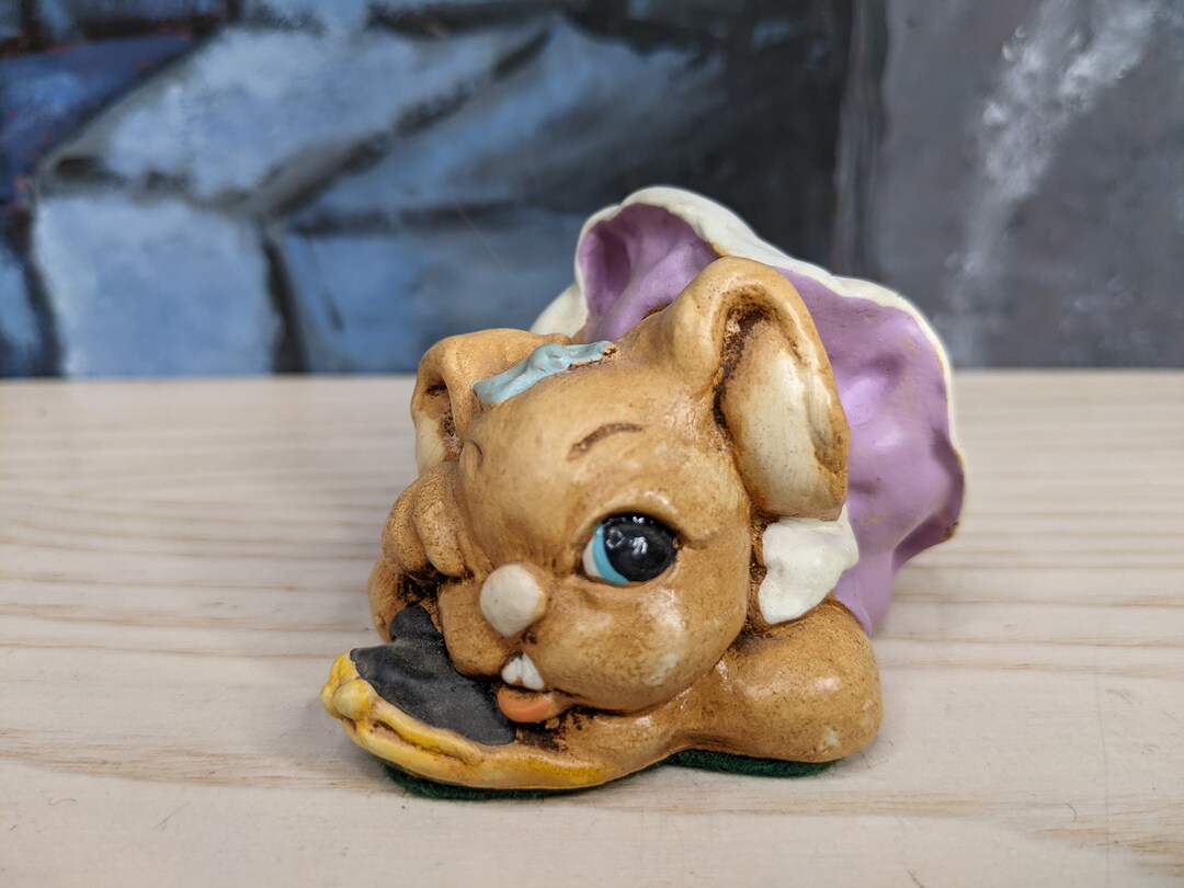 Moorcroft Stoneware Tinker Ware Mandy Bunny Figurine Rabbit VTG Kitsch ...