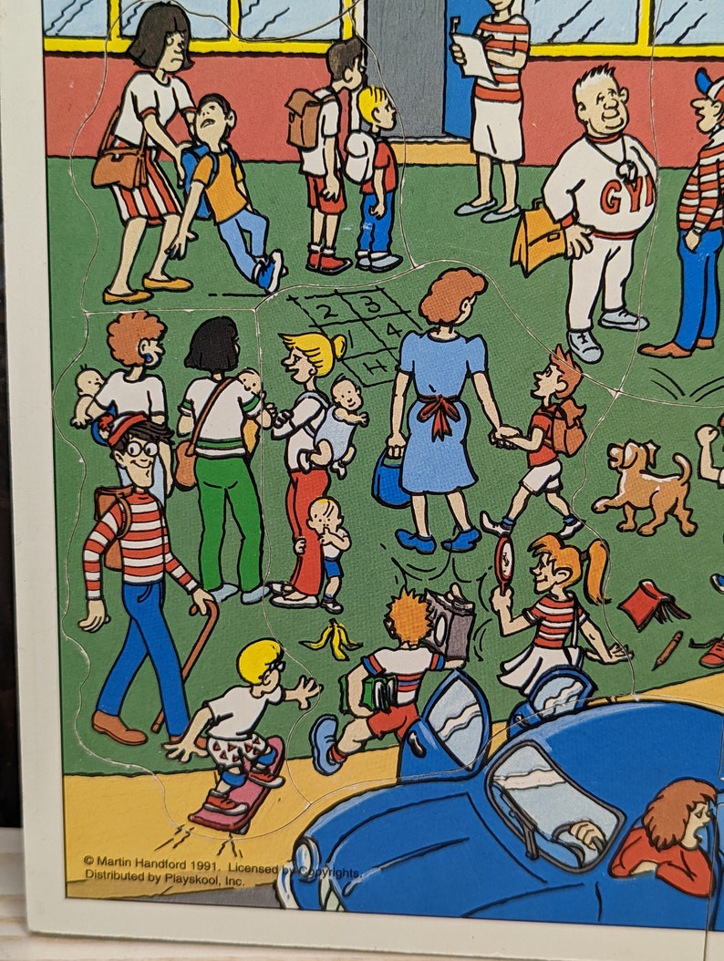Playskool Where’s Waldo First Day of School 7pc Wooden Puzzle 470-03 ...