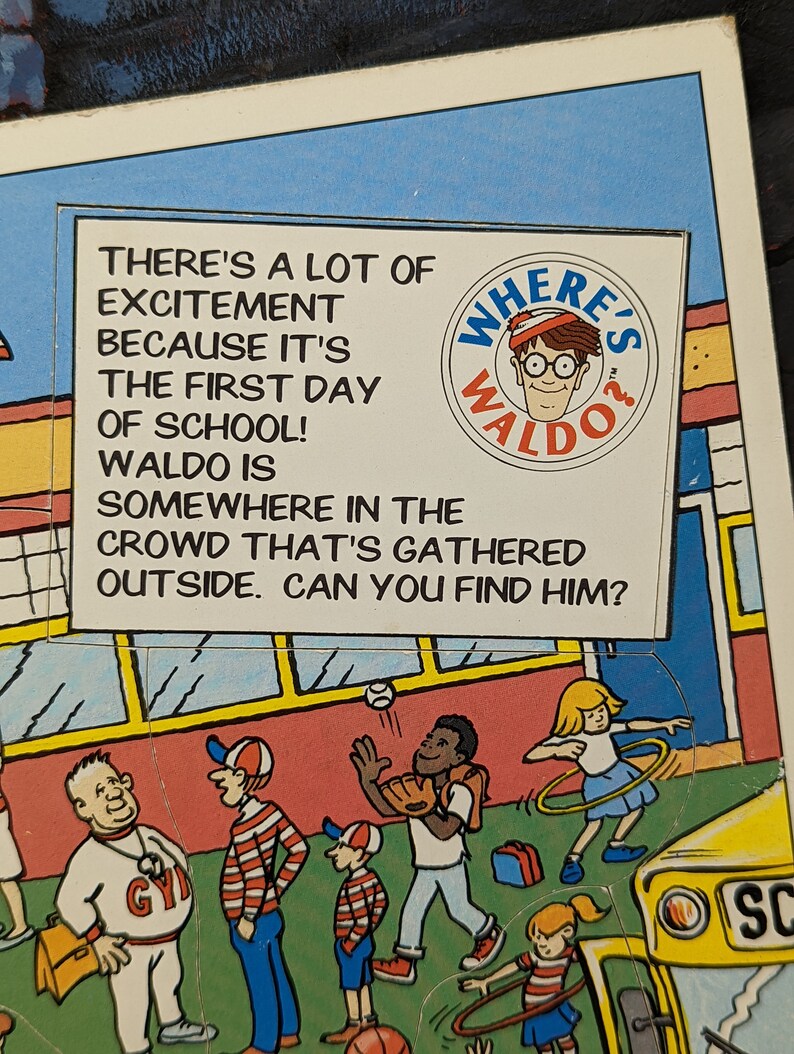 Playskool Where’s Waldo First Day of School 7pc Wooden Puzzle 470-03 ...