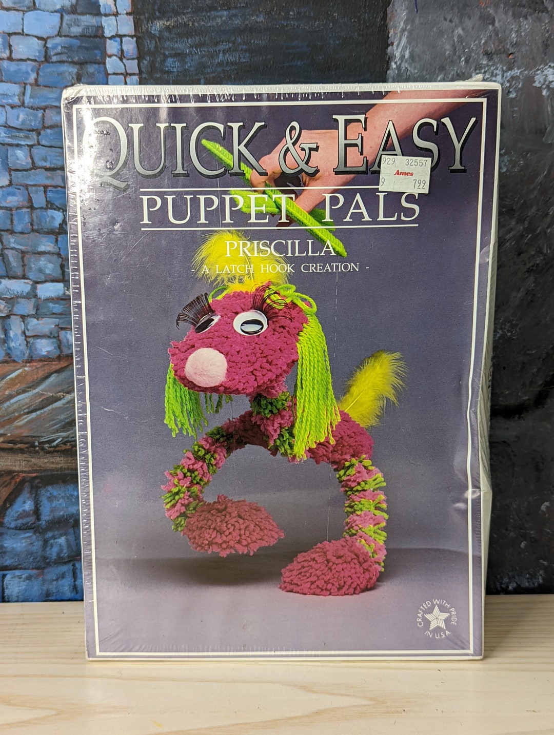 Vintage Puppet Pals Priscilla Dog Latch Hook Creation Kit Craft Kitsch ...