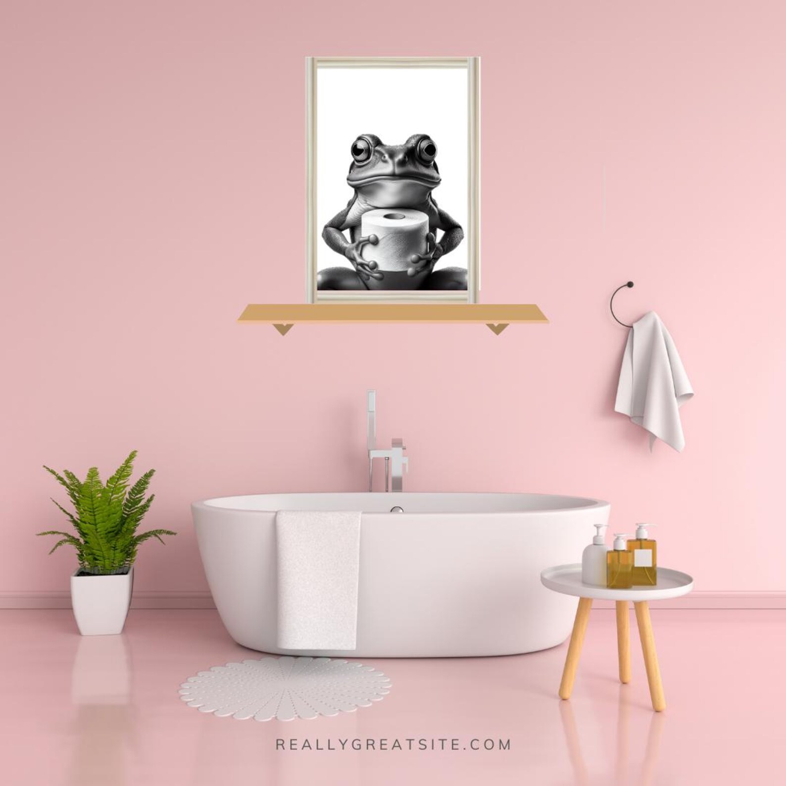 Judgy Frog Printable | Funny Bathroom Wall Art | Digital Frog Print ...