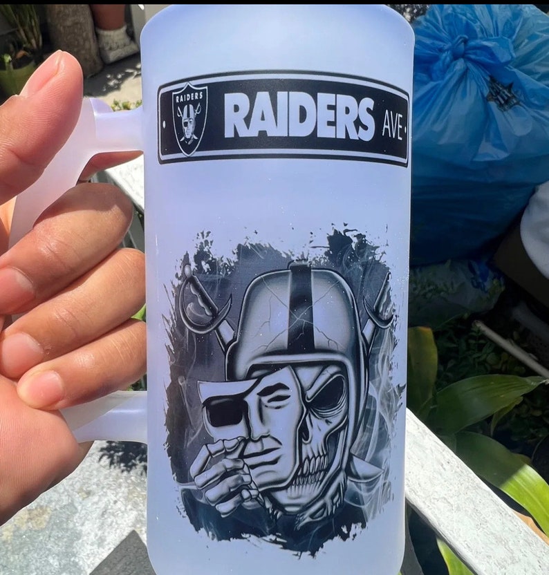 Raiders Beer Mug 16 Oz New Mug Frosted Mug Sublimation/ Personalized ...