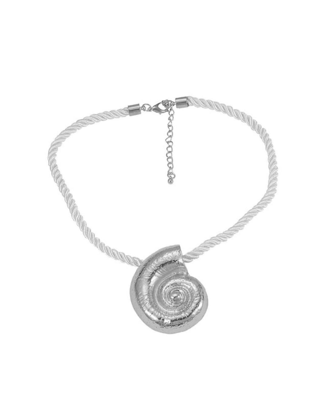 Siren8 Spiral Shell Necklace Silver - Etsy