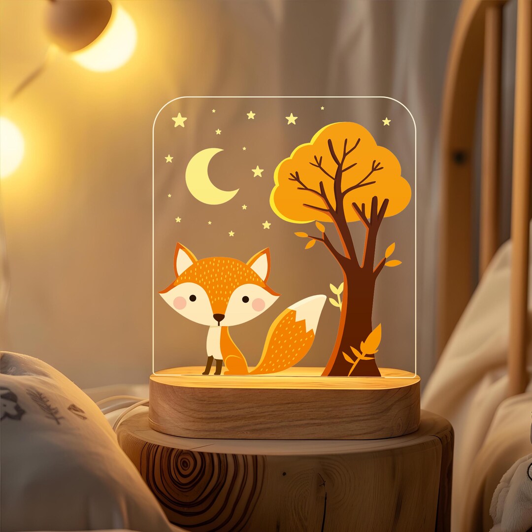 Kids Night Light, Girl and Boy Bedside Lamp, Kids Room Nursery Lamp ...