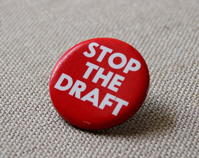 Stop the Draft Vintage Political Button Pinback Button - Etsy