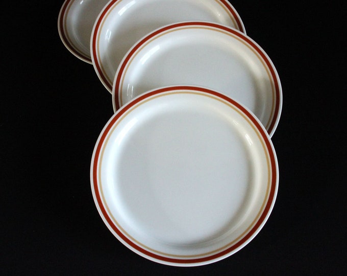 Corelle Cinnamon Chestnut Dinner Plates - White With Cinnamon and Beige ...