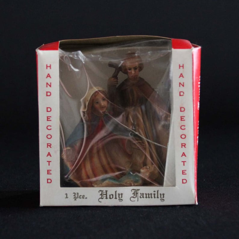 Vintage Nativity Scene Figurine in Box - Art Plastics - Creche - Manger ...