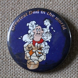 Greatest Dad in the World Vintage Pinback Button - 1970s 1980s Fathers ...
