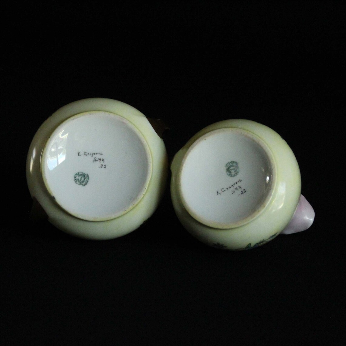 Vintage OEPIAG Royal Cream and Sugar Set With Floral Decoration ...