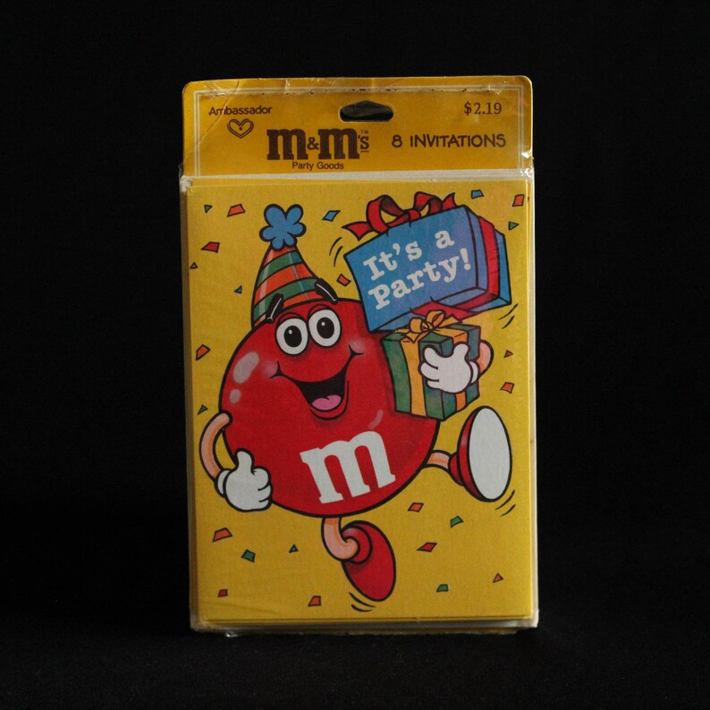 Vintage M&ms Party Invitations by Hallmark Cards Inc | Etsy