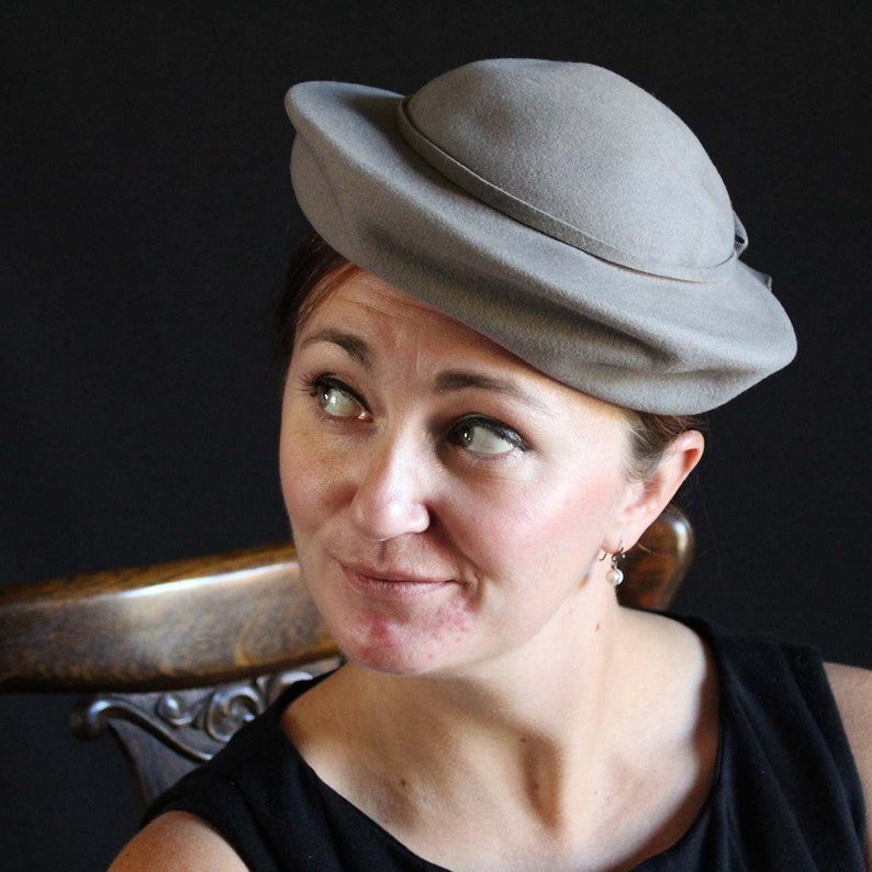 Vintage Merrimac Merfelt Doeskin Wool Felt Hat in Grey - Etsy