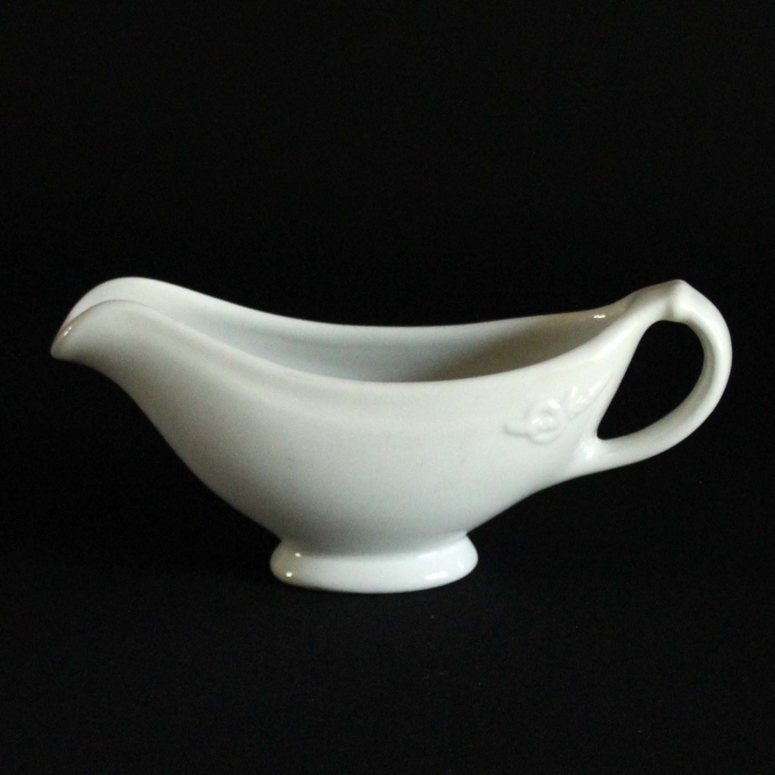 Vintage Hall Pottery Gravy Boat White Ironstone Restaurant - Etsy