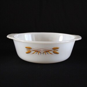 Fire King Wheat Round Casserole Dish - Anchor Hocking Ovenproof Baking ...