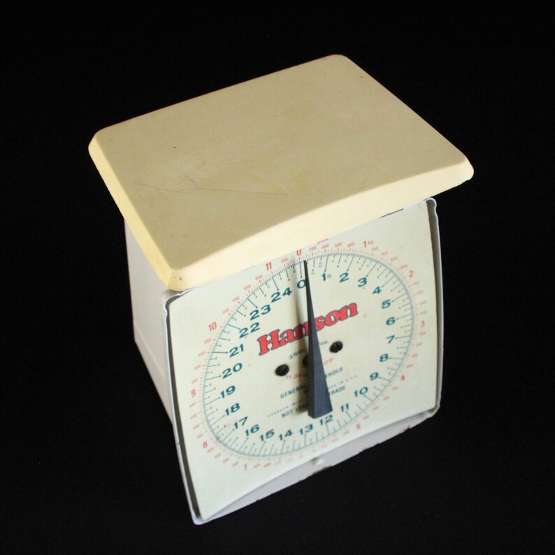 Vintage Hanson General Household Scale in Cream - 25 Pound Scale ...