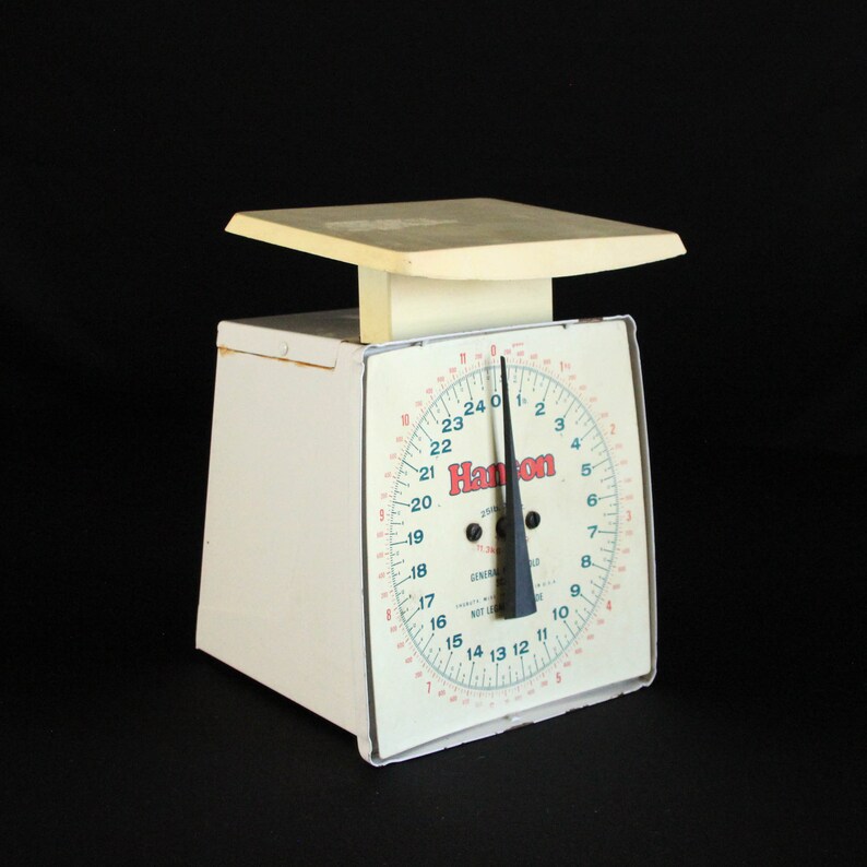 Vintage Hanson General Household Scale in Cream - 25 Pound Scale ...