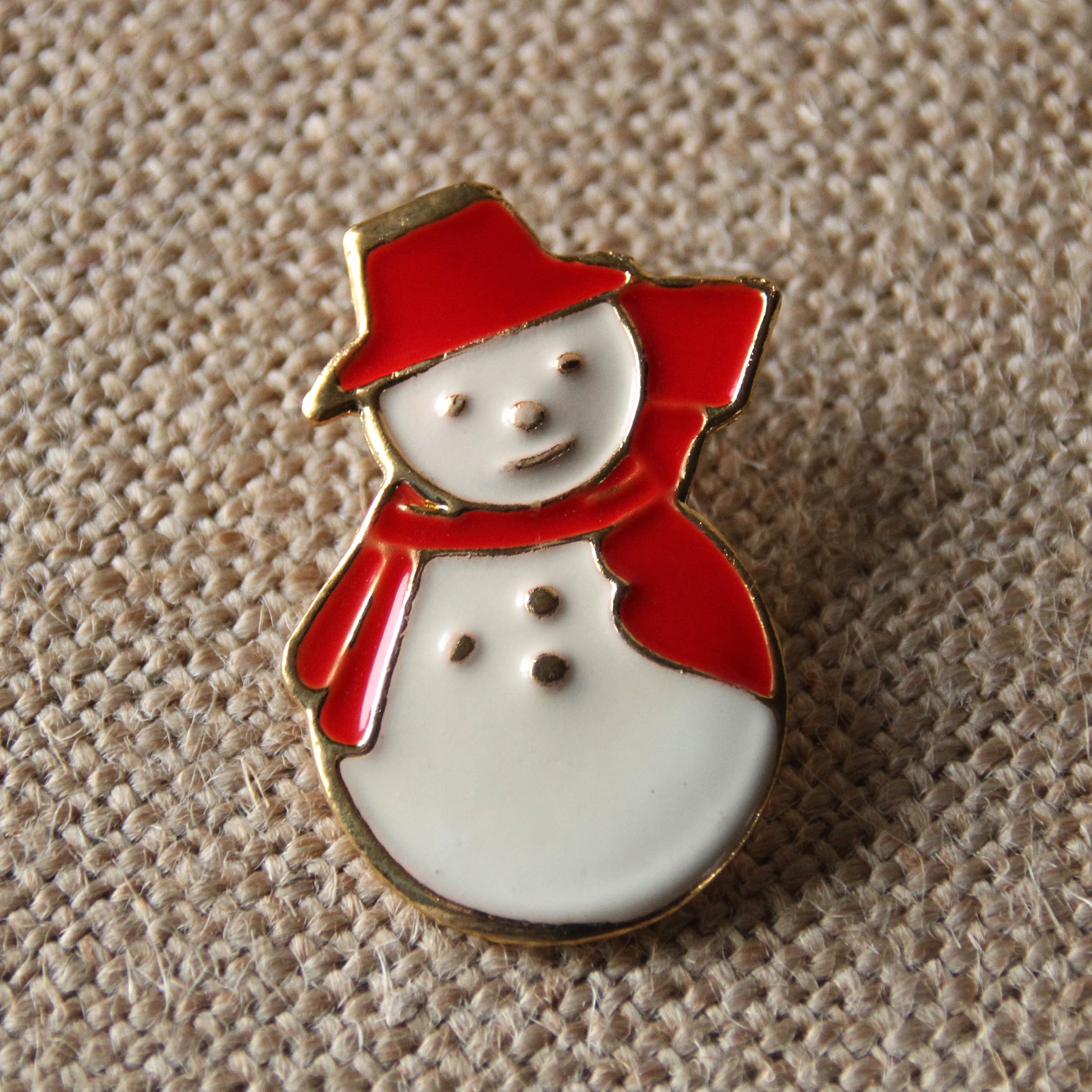 Vintage Snowman Buttons Metal with Enamel Shank Back | Etsy