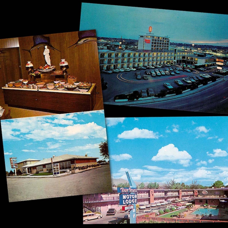 Vintage Travel Postcards of Motels - Set of 3 - Etsy