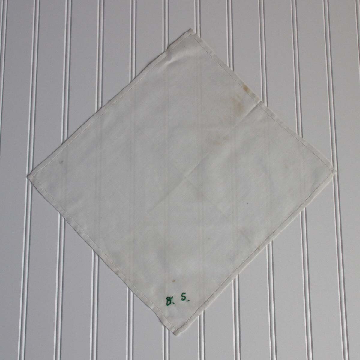 Vintage Handkerchief in White With Embroidered Monogram | Etsy