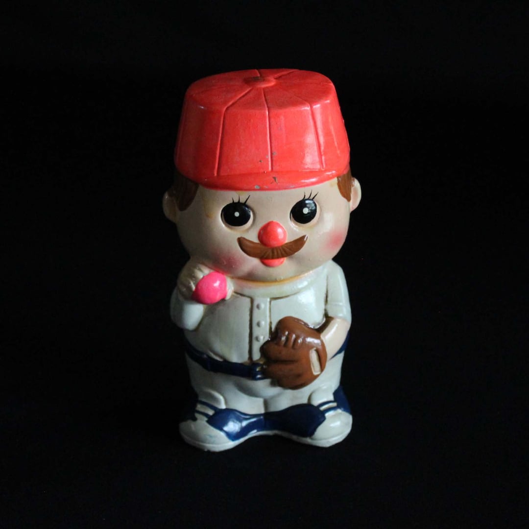 Vintage Ceramic Baseball Bank - Baseball Player - Chalkware Bank ...