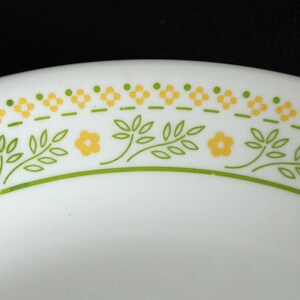 Corelle Sunshine Luncheon Plates - White With Yellow and Green Flowers ...