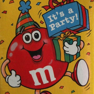 Vintage M&ms Party Invitations by Hallmark Cards Inc - "it's A Party ...